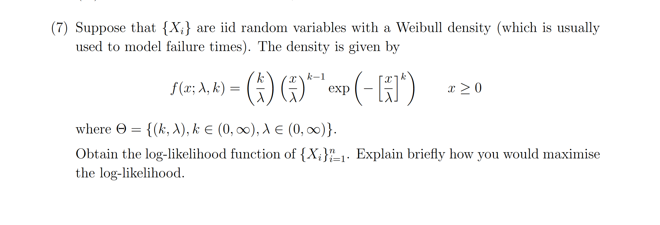 Solved (7) Suppose that {X;} are iid random variables with a | Chegg.com