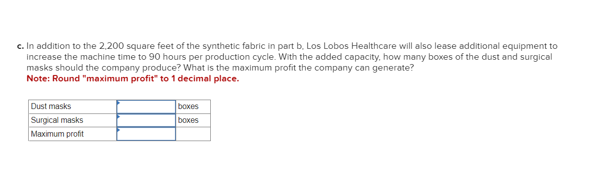 Solved Los Lobos Healthcare, a manufacturer of medical | Chegg.com
