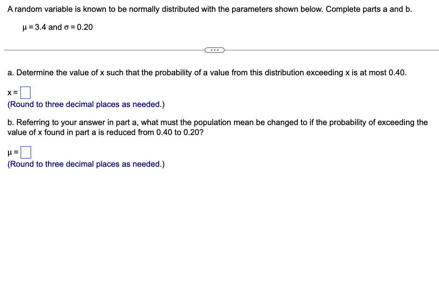 Solved A random variable is known to be normally distributed | Chegg.com