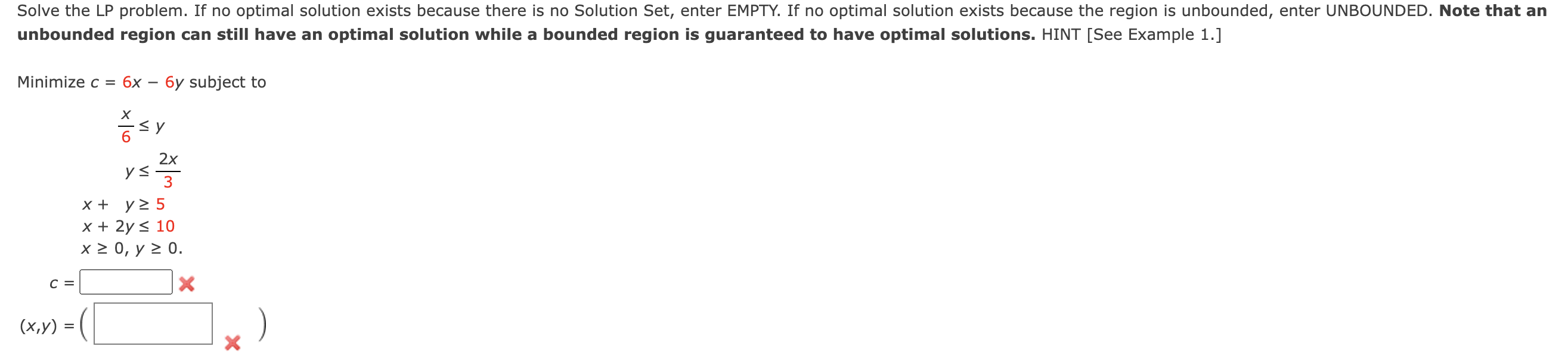 Solved Solve the LP problem. If no optimal solution exists | Chegg.com