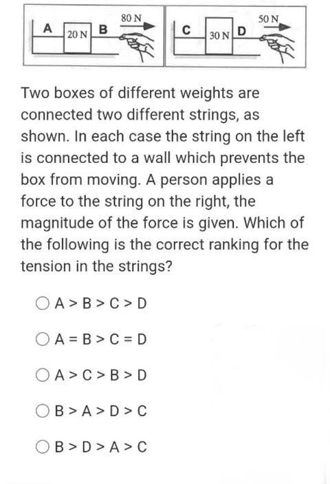 Solved Two boxes of different weights are connected two | Chegg.com