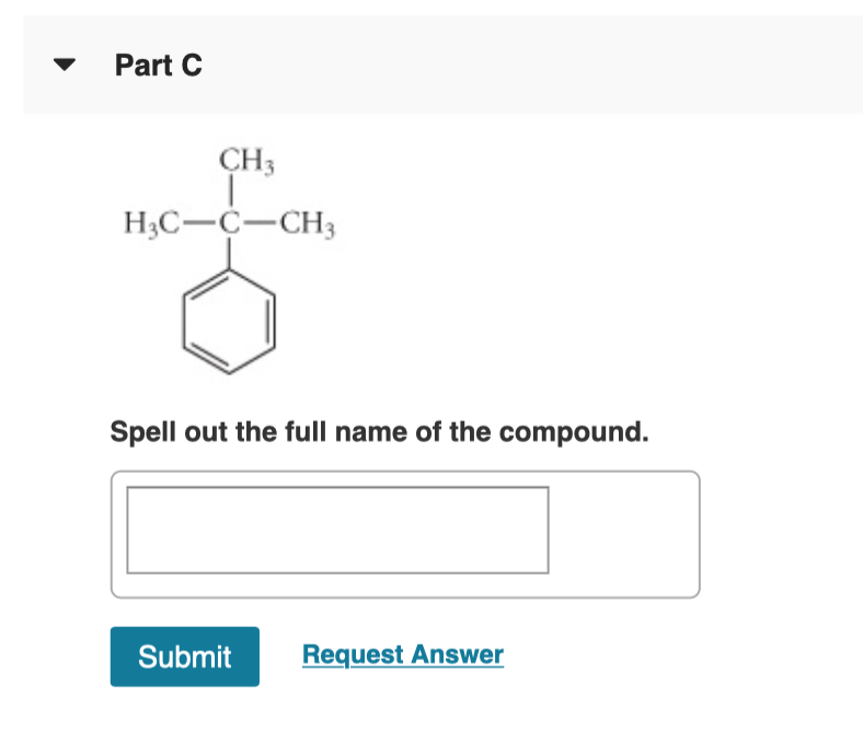 Solved Part A H2C CH3 Spell out the full name of the | Chegg.com