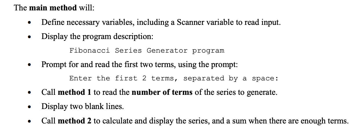 Solved Program Concept Fibonacci Series Sequence Integer Numbers Formed Following Rule