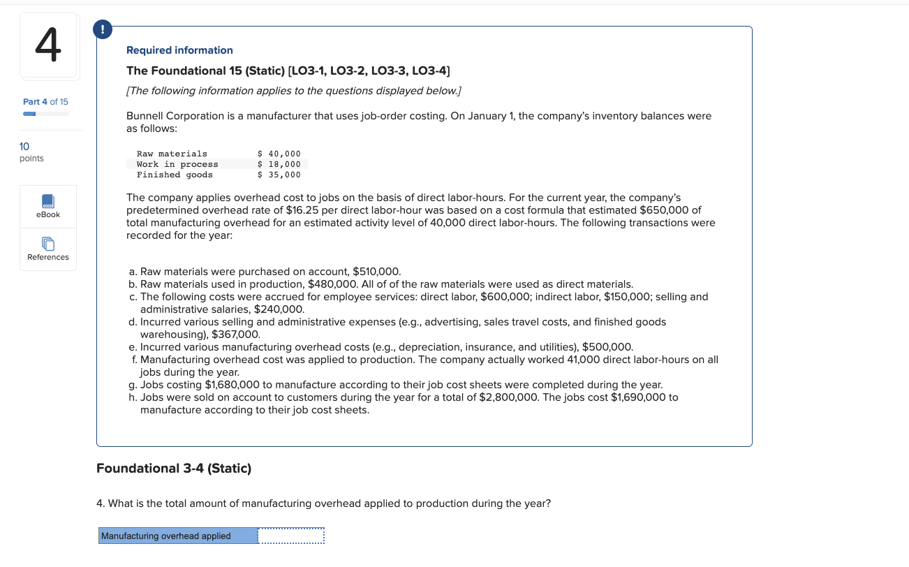 Solved Required information The Foundational 15 (Static) | Chegg.com