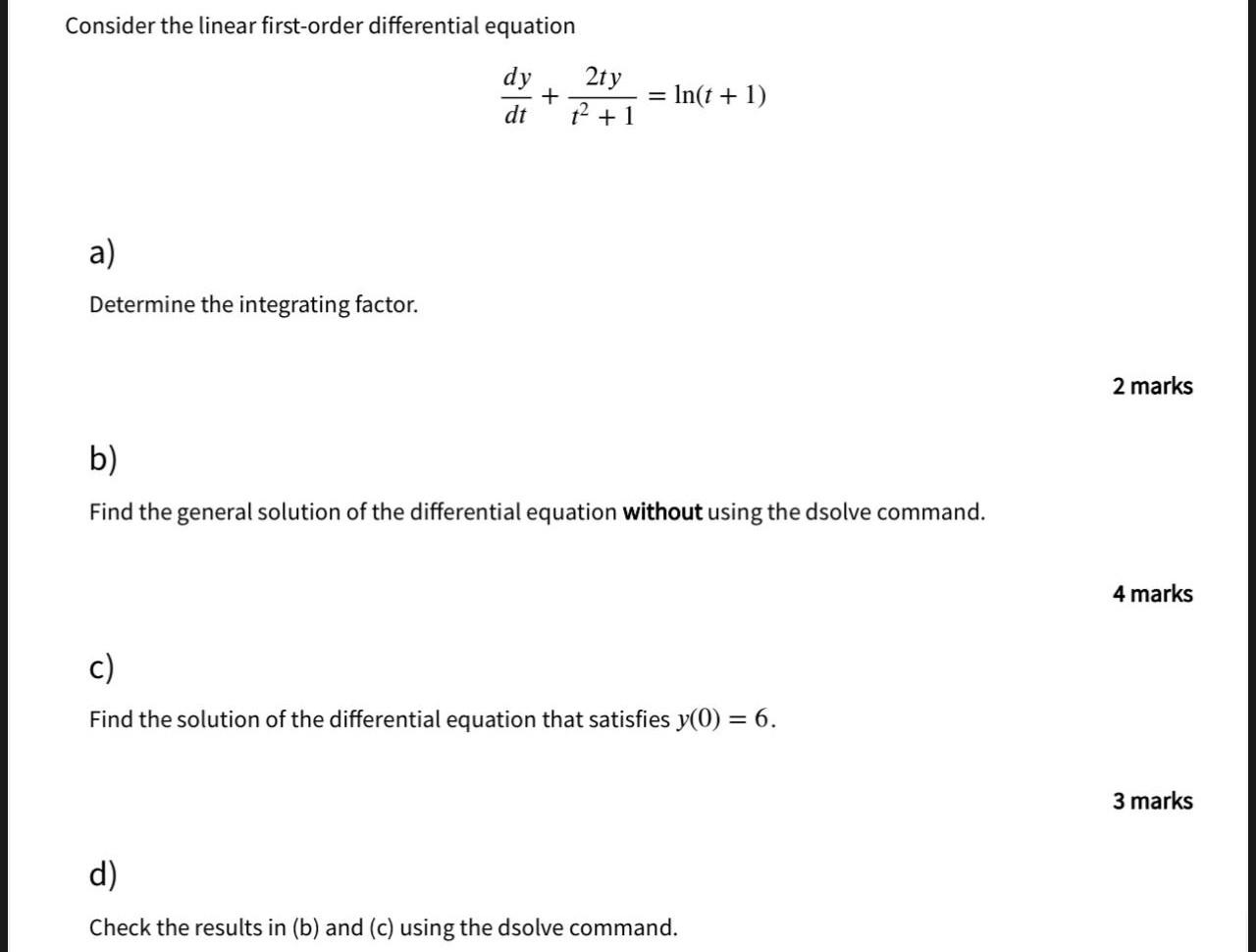 solved-consider-the-linear-first-order-differential-equation-chegg