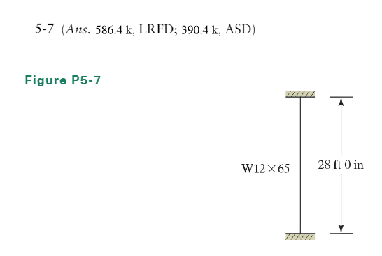 Solved 5-5 ﻿to 5-8. ﻿Determine the LRFD design strength, | Chegg.com