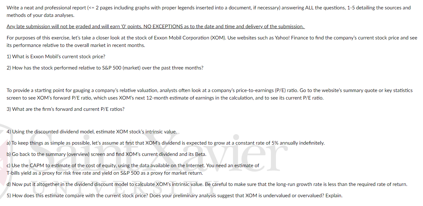Solved Write a neat and professional report