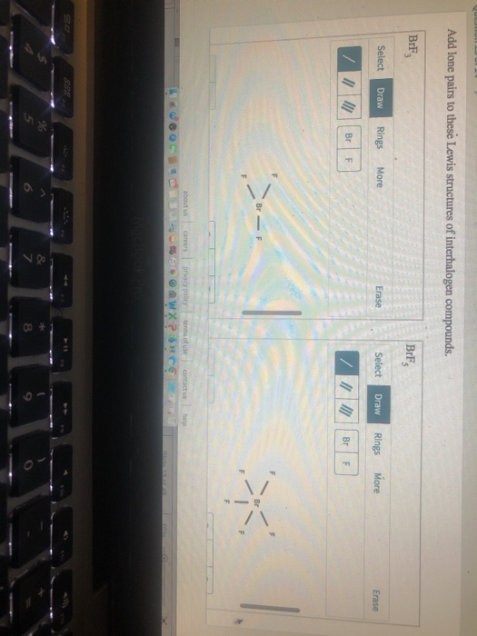 Solved Add lone pairs to these Lewis structures of | Chegg.com