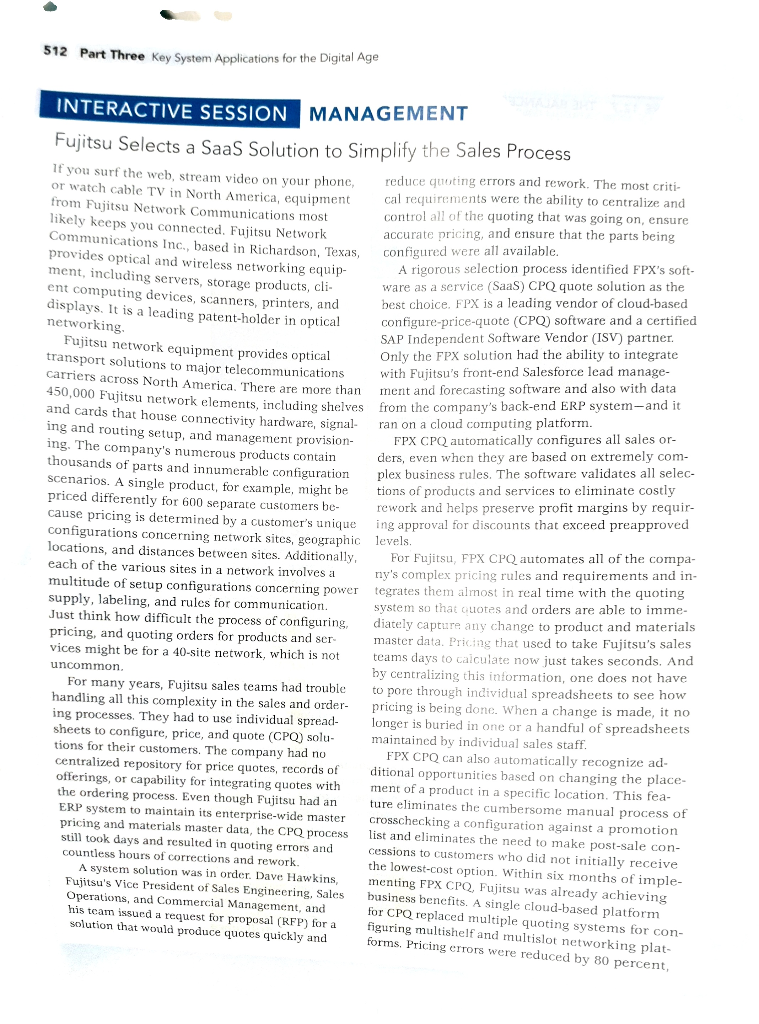 Solved 512 Part Three Key System Applications for the | Chegg.com