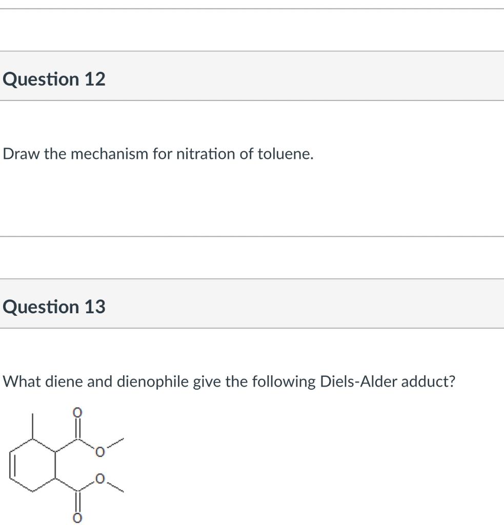 Solved Question 12 Draw the mechanism for nitration of | Chegg.com