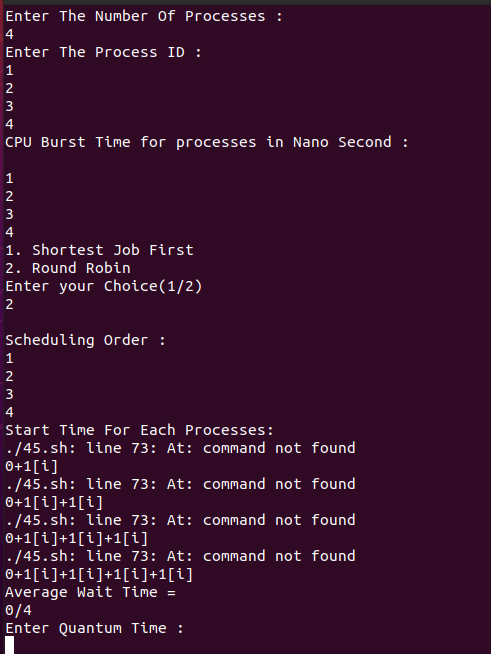 Solved fix the errors in this shell programing code (ubunto | Chegg.com