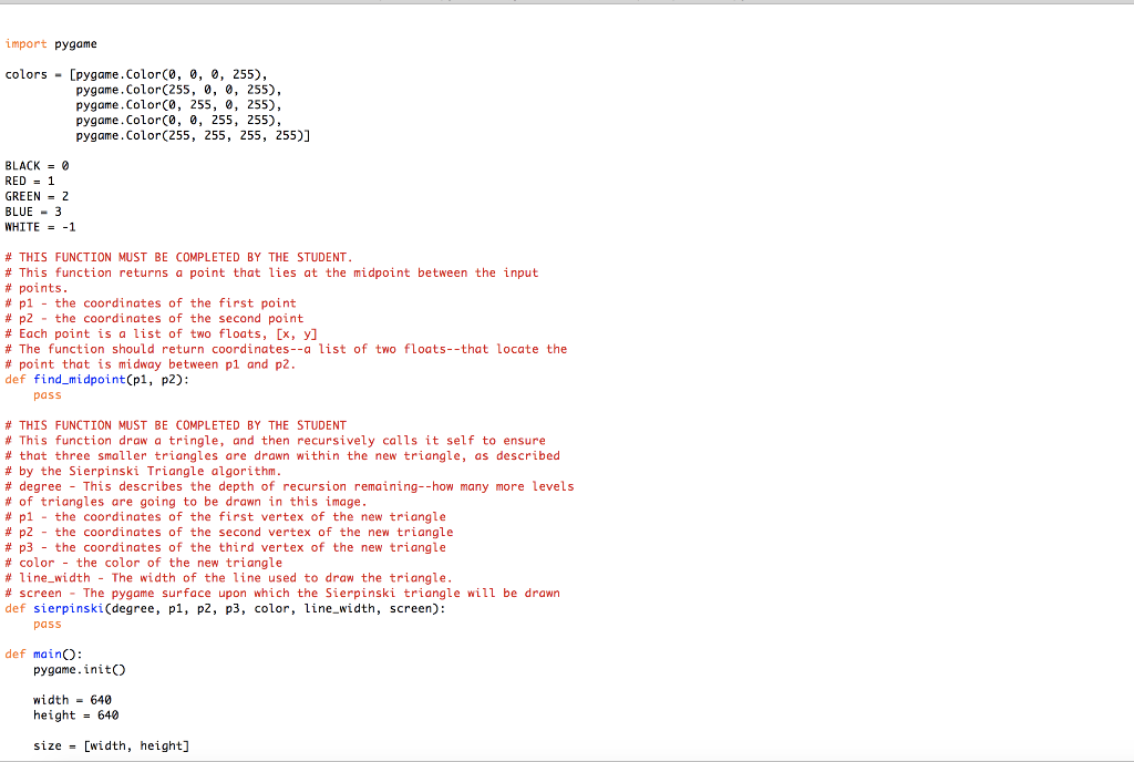 How to construct a Sierpinski Triangle, of a specific | Chegg.com