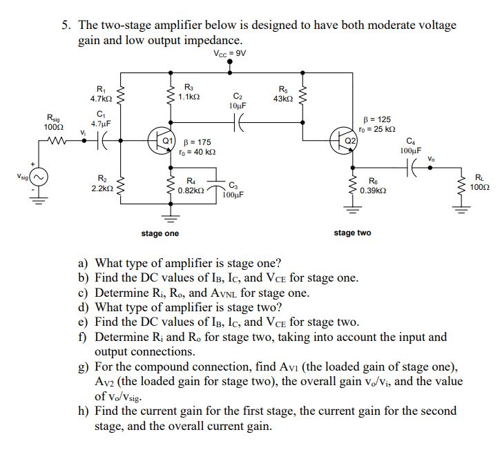 Solved Electronic Circuit Design and Analysis Please show | Chegg.com