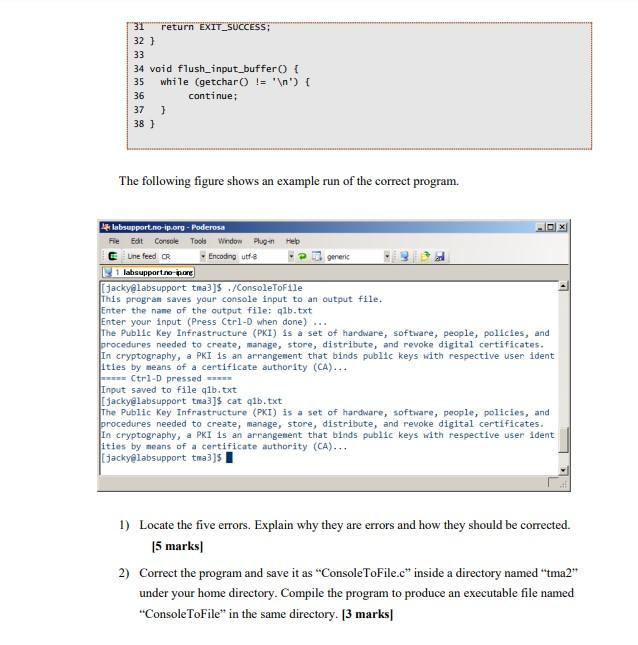 Solved 7 8 (b) The following program contains 5 errors | Chegg.com