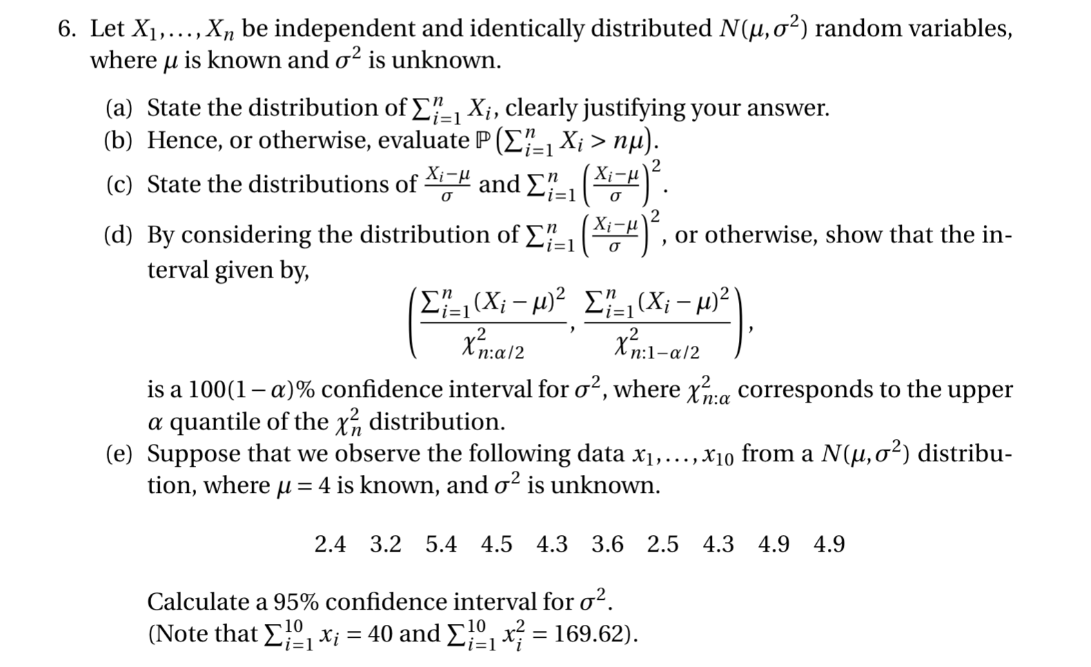 Solved Let x1,dots,xn ﻿be independent and identically | Chegg.com