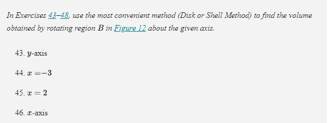 Solved In Exercises 37-42, use the Shell Method to find the | Chegg.com