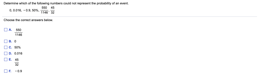 Solved Determine which of the following numbers could not | Chegg.com