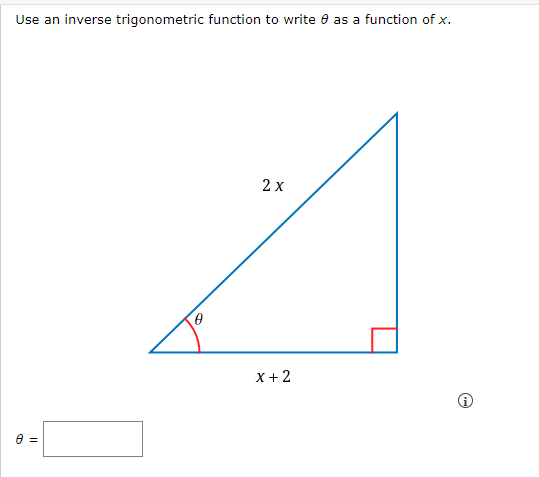 Solved Use an inverse trigonometric function to write θ ﻿as | Chegg.com