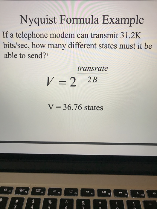 Solved Nyquist Formula Example If a telephone modem can | Chegg.com