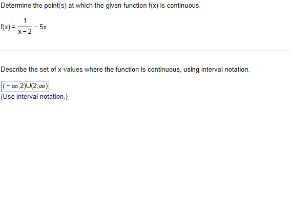 Solved Determine the point(s) at which the given function | Chegg.com