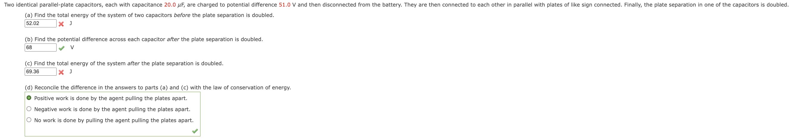 Solved (a) Find the total energy of the system of two | Chegg.com