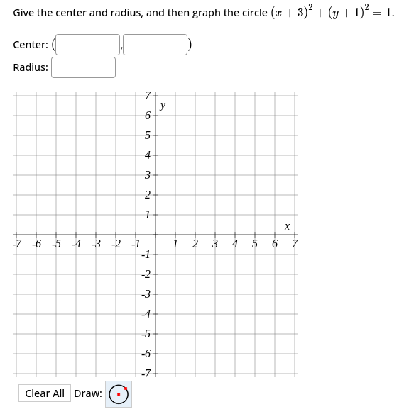 Give the center and radius, and then graph the circle | Chegg.com