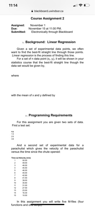 Solved 11:14 Course Assignment 2 Assigned: November Due | Chegg.com