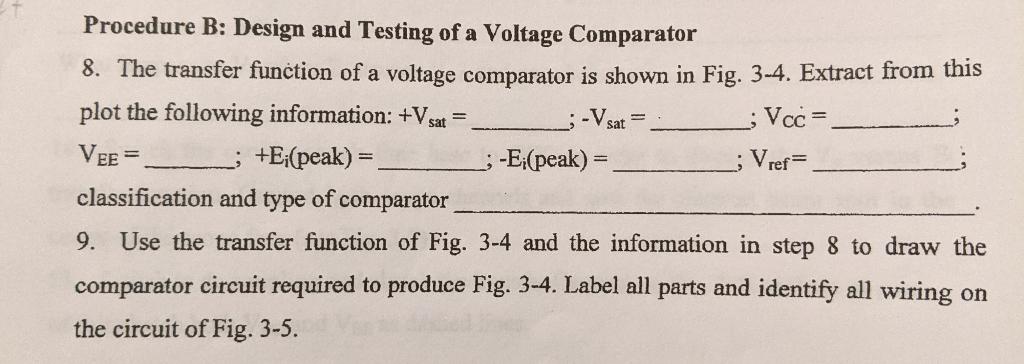 Solved Procedure B: Design and Testing of a Voltage | Chegg.com