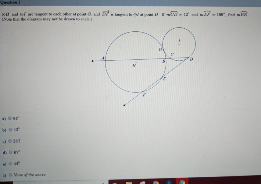 Solved Question2 0H and ?1 are tangent to each other at | Chegg.com