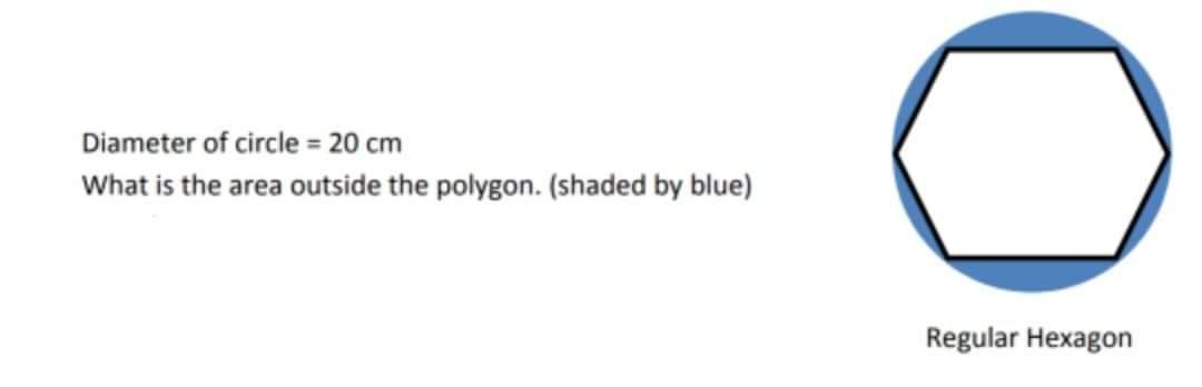 Solved Diameter of circle = 20 cm What is the area outside | Chegg.com