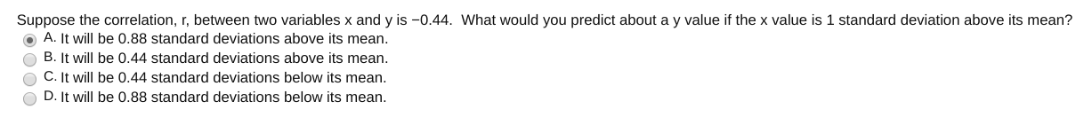 Solved Suppose the correlation, r, between two variables x | Chegg.com