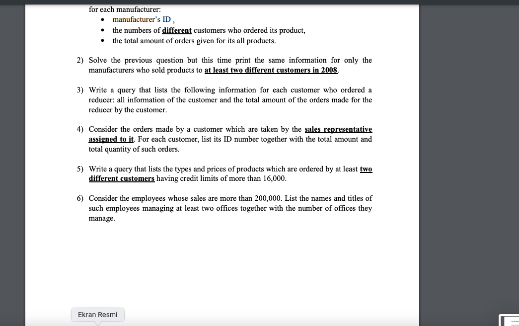Solved You can submit the screenshot of the queries on MS | Chegg.com
