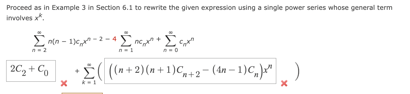 Solved Proceed as in Example 3 in Section 6.1 to rewrite the | Chegg.com