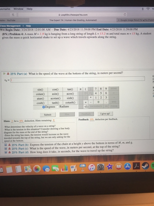 Solved okmarks Window Help usq45tx.theexpertta.com tains - | Chegg.com