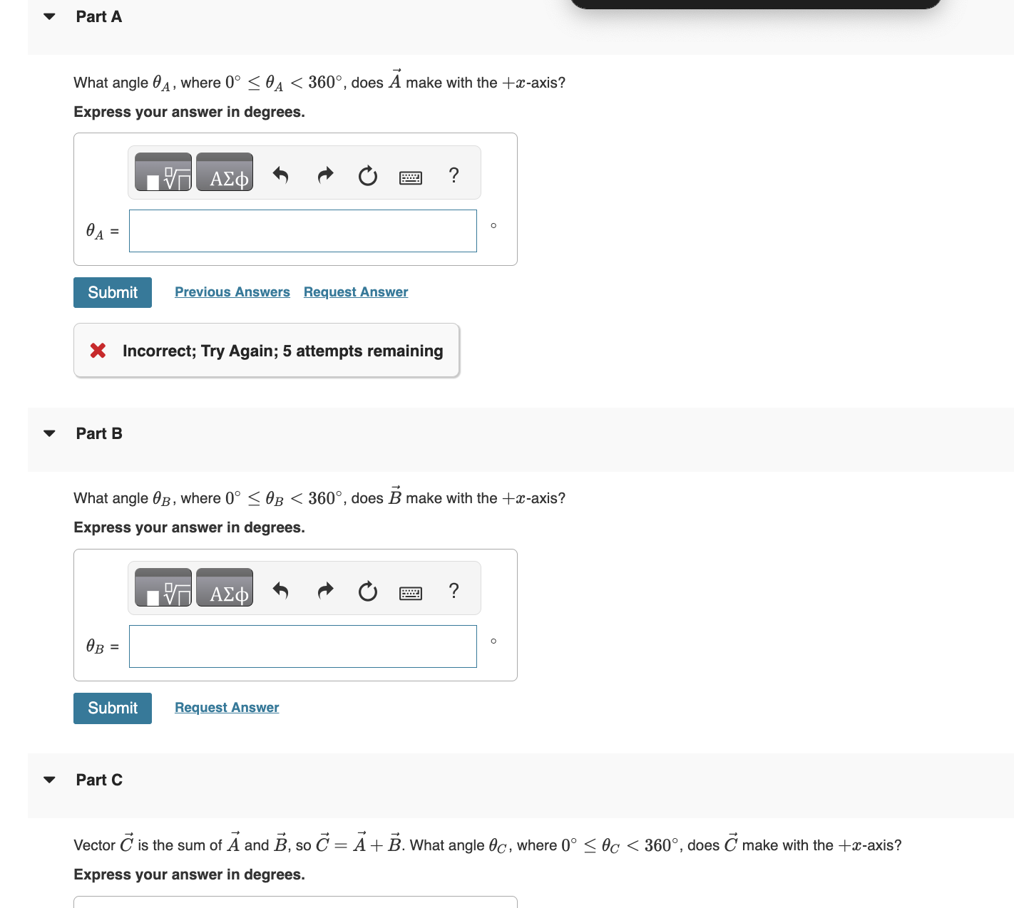 Solved You are given two vectors A⃗ =−3.00i^+7.00j^ ﻿and | Chegg.com