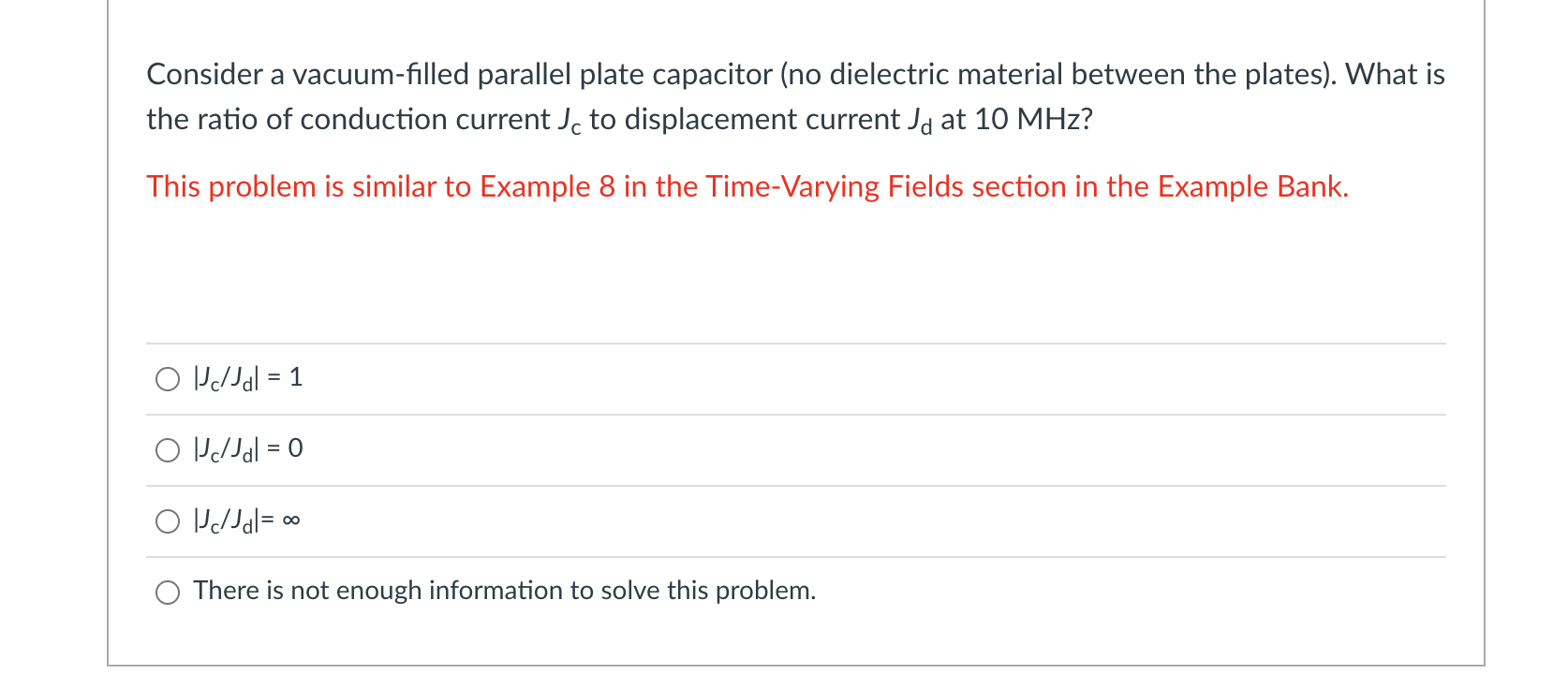 Solved Consider a vacuum-filled parallel plate capacitor (no | Chegg.com