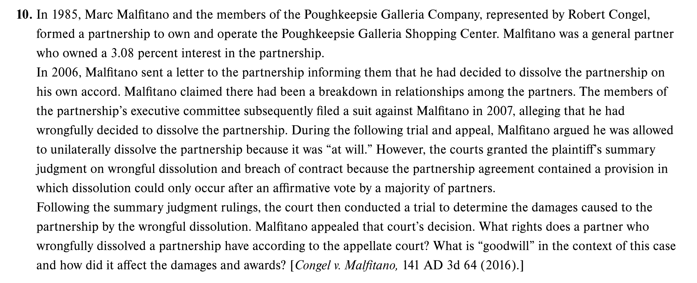 10. In 1985, Marc Malfitano and the members of the | Chegg.com