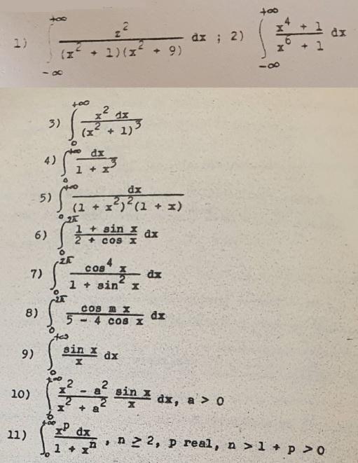 Solved Using the residue theorem, calculate the following | Chegg.com