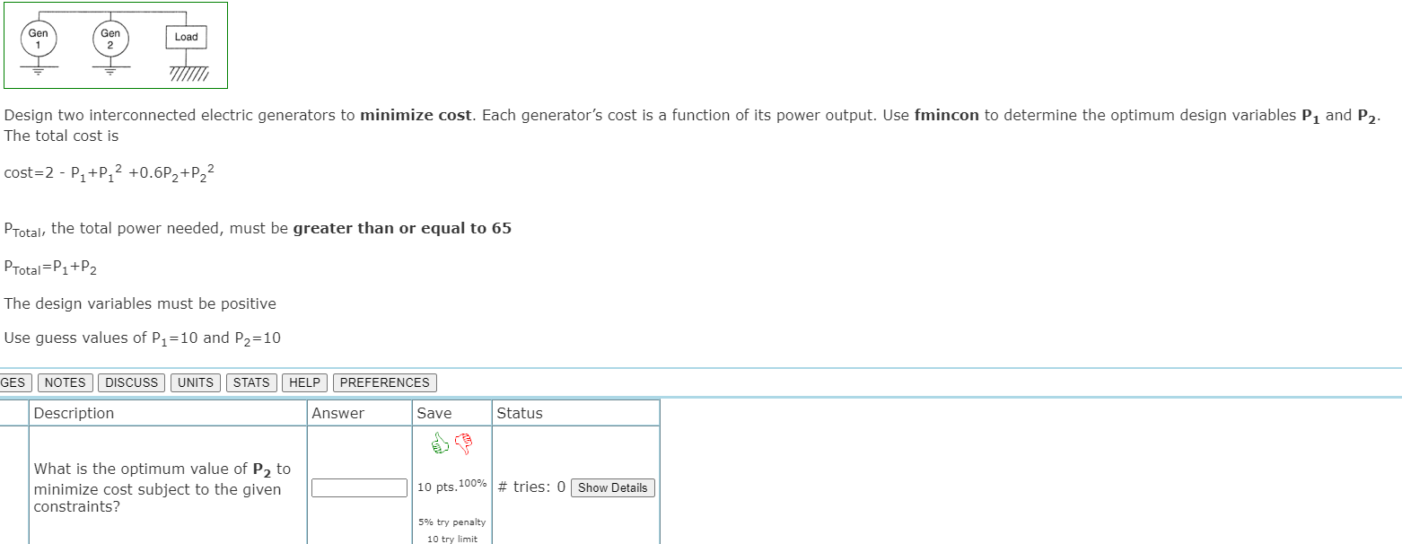 Gen Gen 2 Load UITE Design two interconnected | Chegg.com