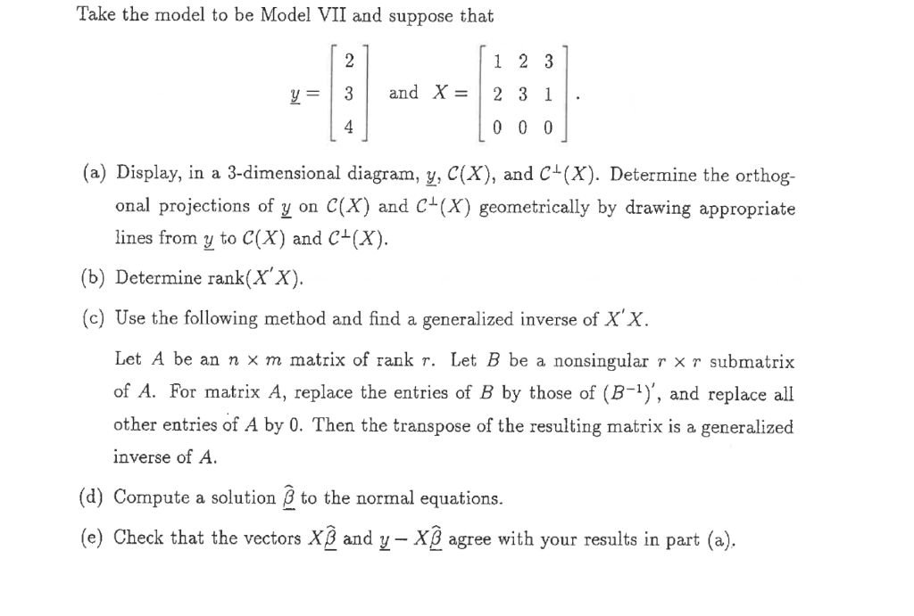 Take the model to be Model VII and suppose that | Chegg.com