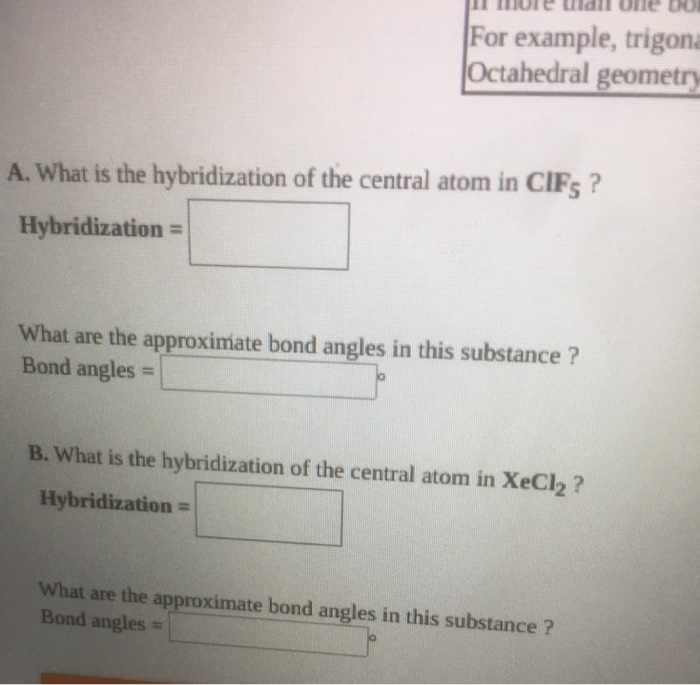 Solved For example, trigona Octahedral geometry A. What is | Chegg.com