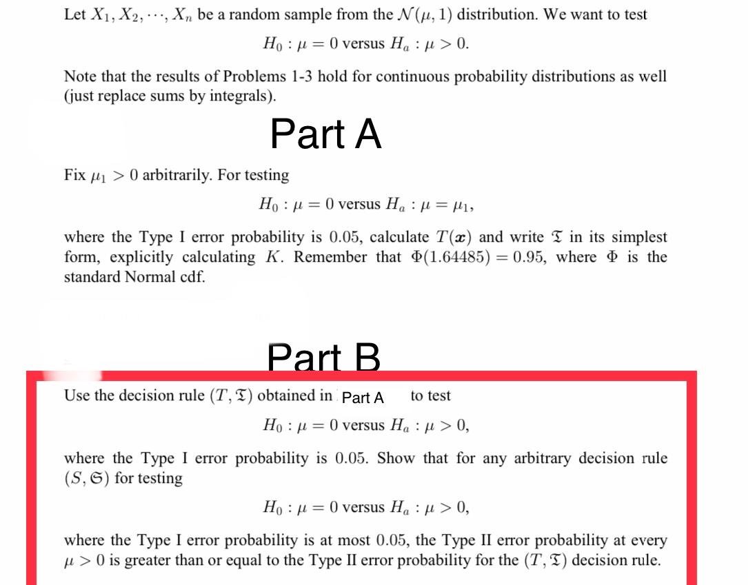 H0:μ=0 versus Ha:μ>0. Note that the results of | Chegg.com