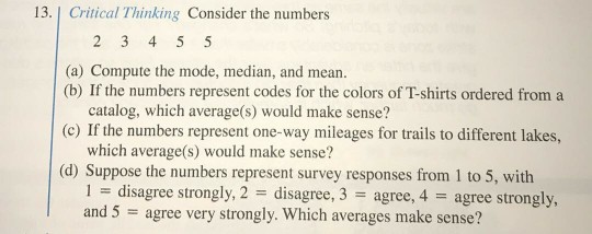 Solved 13. | Critical Thinking Consider the numbers (a) | Chegg.com