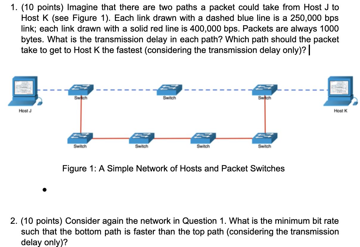 Solved 1. (10 points) Imagine that there are two paths a | Chegg.com