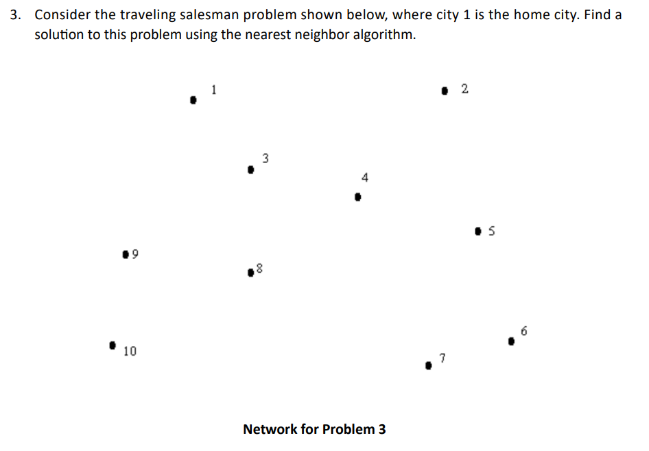 Solved Consider the traveling salesman problem shown below, | Chegg.com
