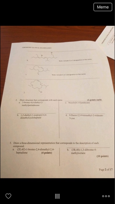 Solved Draw structure that corresponds with each name. a. | Chegg.com
