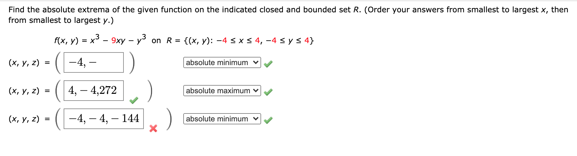 Solved Find The Absolute Extrema Of The Given Function On
