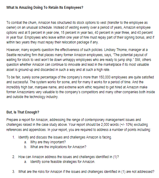 Solved Amazon to Competition: We Will Crush You! Amazon to | Chegg.com