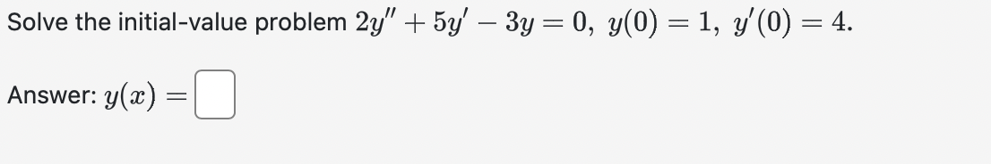 Solved Solve the initial-value problem | Chegg.com