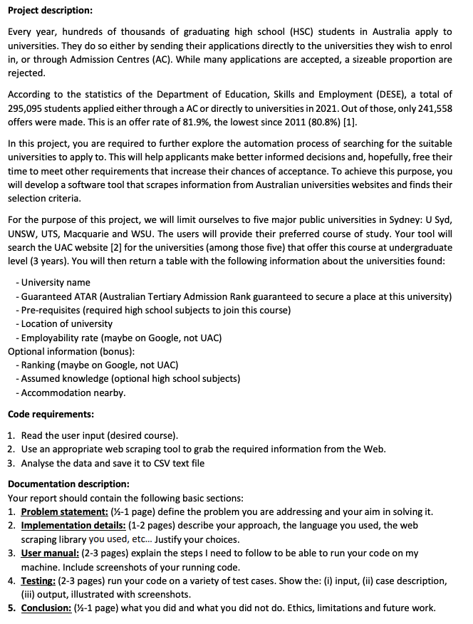 Solved Choose your university right. Overview: In this | Chegg.com